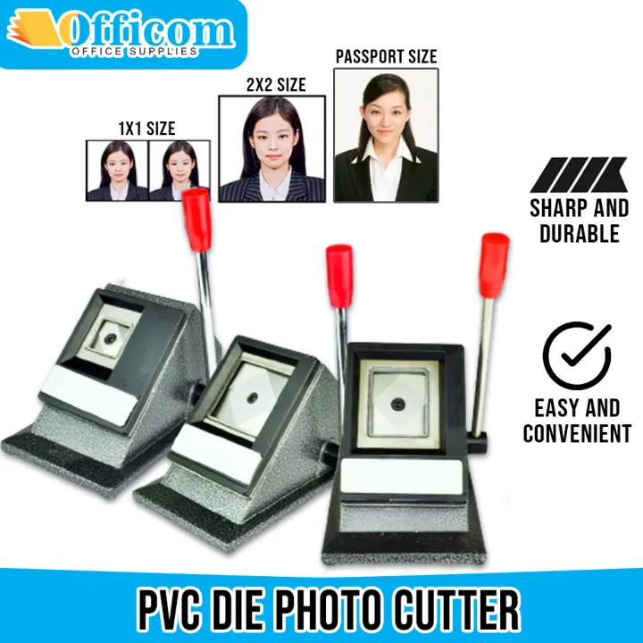 Officom Die Photo Cutter (1x1 / 2x2 / Passport Size) Heavy Duty paper ...