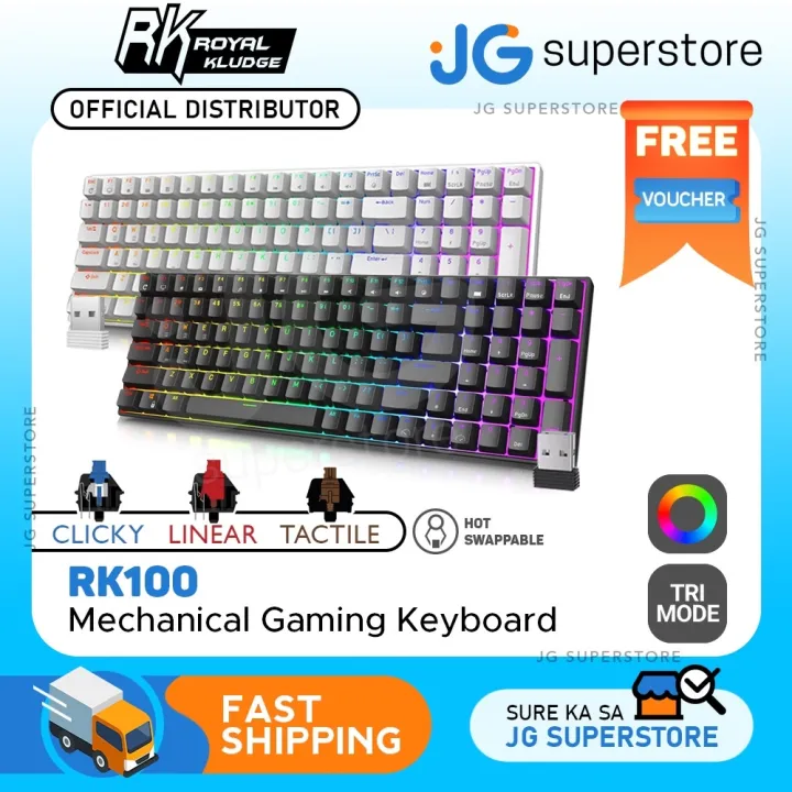 Kludge 860 100 Keys Keyboard 2.4G Wireless Wired Hot Swappable TKL ...