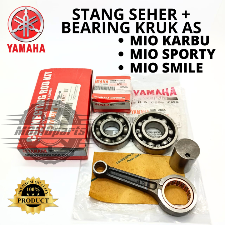 ORIGINAL PAKET STANG SEHER PISTON SET KOMPLIT PLUS BEARING KRUK AS 63/22 1 PCS DAN 6305 1PCS ...