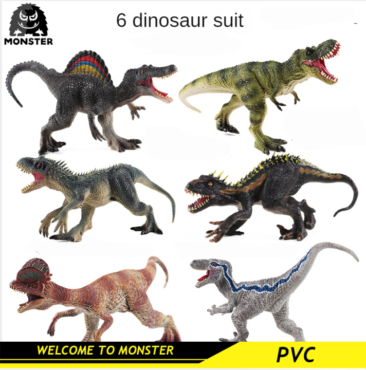MONSTER Children's simulation dinosaur solid Brucinosaurus double crown ...