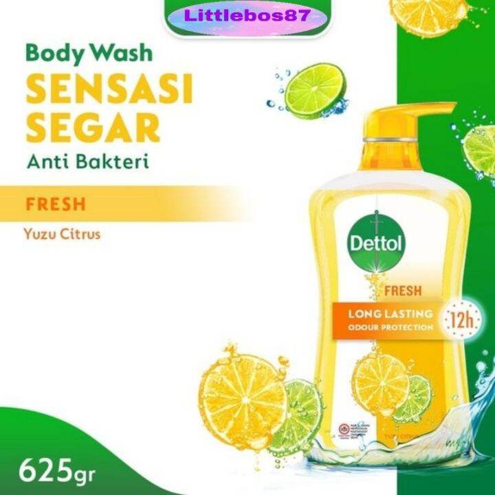 Dettol Yuzu Citrus Fresh 625gr Sabun Mandi Cair Anti Bakteri 625 gr ...