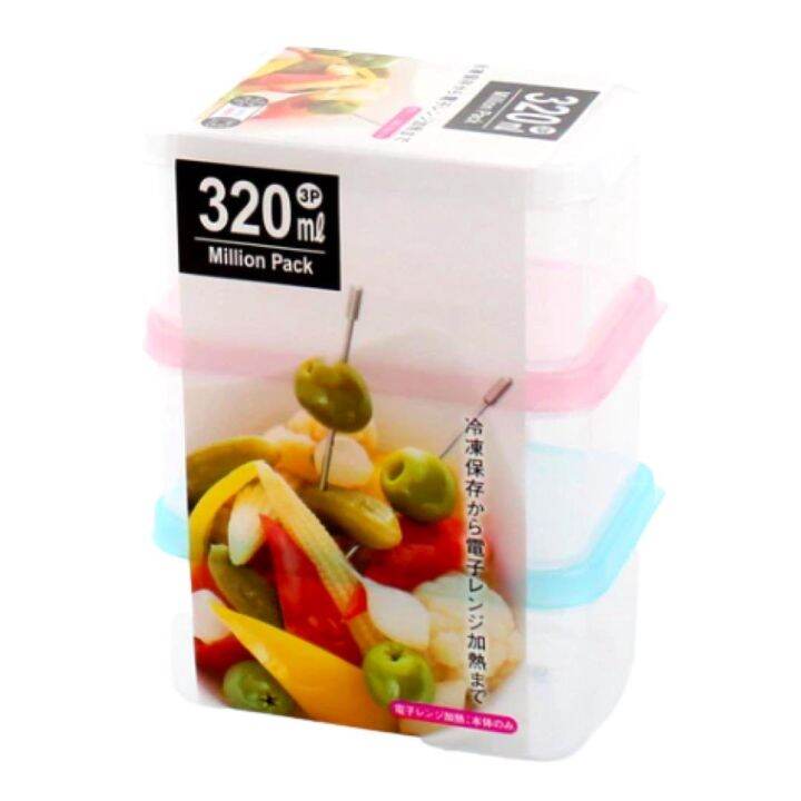 (COMBO 3) Hộp Nhựa Đựng Thực Phẩm, Food Storage Containers, 3 Cái (320ml) | Lazada.vn