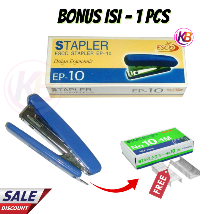 Mesin Staples Esco EP10 (Bonus Isi 1 Kotak) - Stepler - Stapler ...
