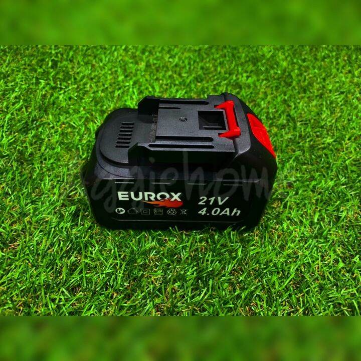 EUROX แบตเตอรี่ ลิเธียม รุ่น 21V 4.0AH แบตเตอรี่ ลิเธียมไอออน แบต ใช้งานเครื่องตัดหญ้า EUROX ...