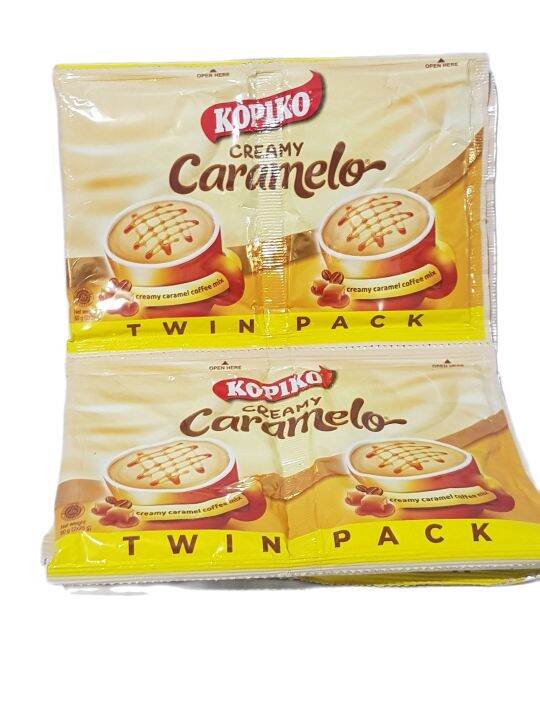 KOPIKO Creamy CARAMELO Twin Pack Coffee (pack of 30 twin packs x 50 ...