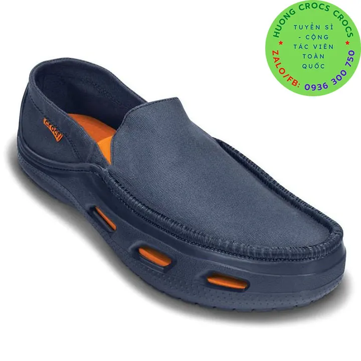 GIÀY VẢI CROCS TIDELINE CANVAS CHO NAM MÀU XANH NAVY | Lazada.vn
