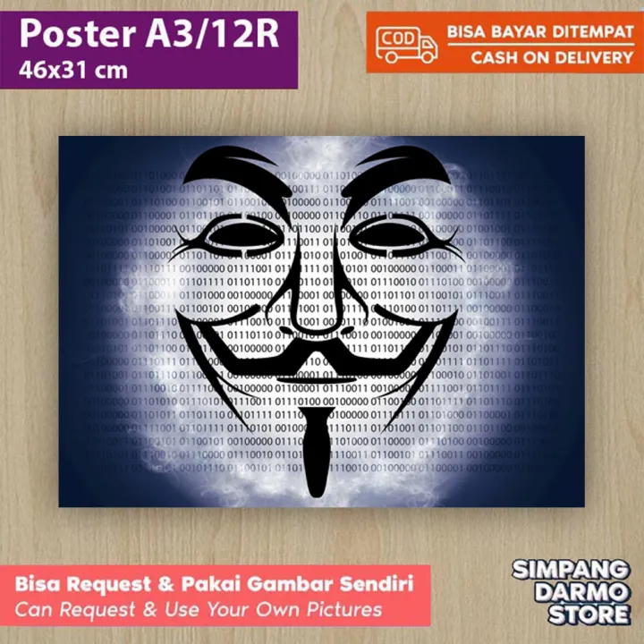 Poster Hacker Anonymous Terbaru Tersedia Berbagai Ukuran A4 A3 Besar ...