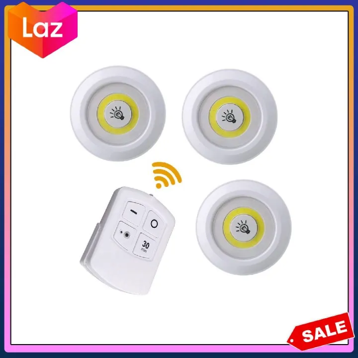 3 in 1 Wireless Adjustable LED Brightness Light With Remote Control Set ...