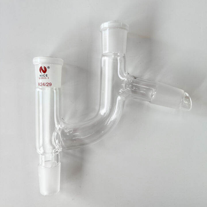 [Ready Stock] NICE® Glass Claisen Distillation Glass Adapter, 24/29, 4 ...