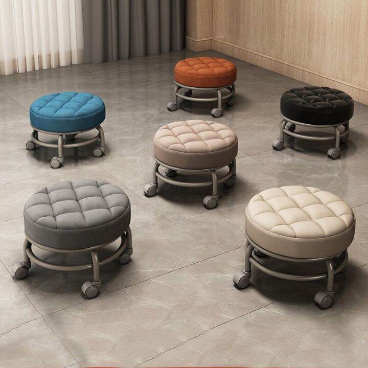 Salon Furniture With Pulley Round Stool Pedicure Chair Work Low Stools ...