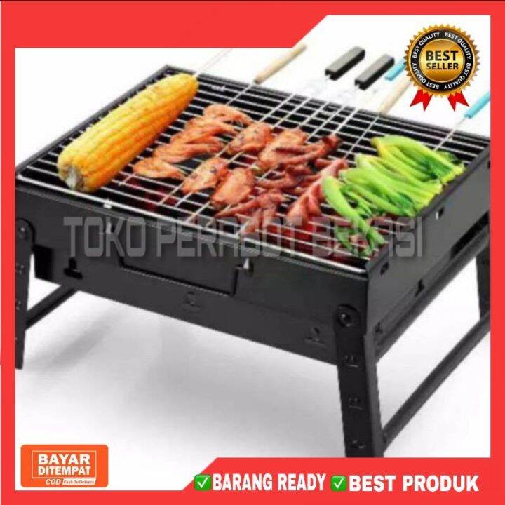 [TPB] ALAT PANGGANGAN PORTABLE BBQ BARBEQUE GRILL SOSIS BASO SATE ...