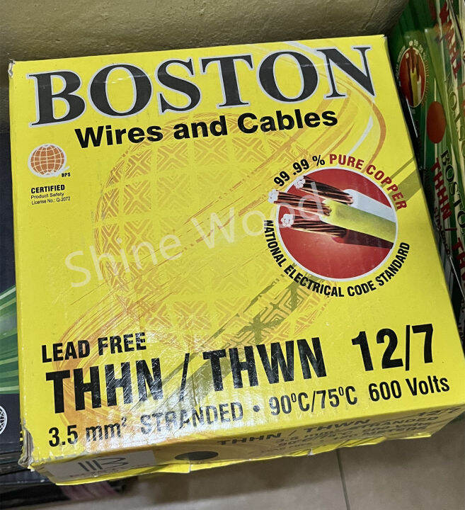 S.W Electrical Stranded Wire Original Boston THHN/THWN 12/7 3.5mm2 150 ...