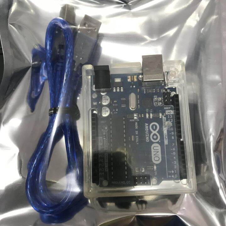 บอร์ดArduino UNO R3 พร้อมเคสอะคริลิคและสาย USB ฟรี | Lazada.co.th