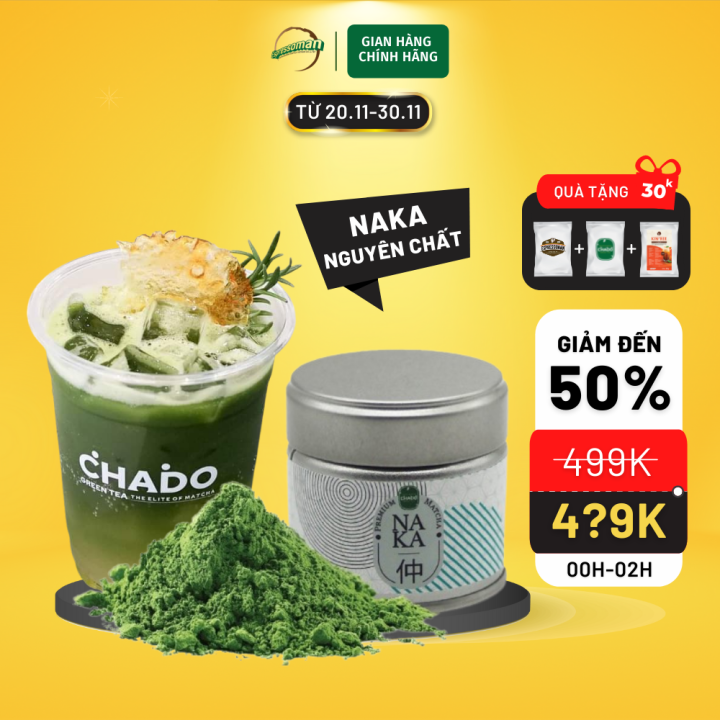 [CHÍNH HÃNG] NAKA CHADO (Thượng Hạng) - Bột Matcha Nguyên Chất - Lễ Đạo Trà Nhật Bản - Nguyên ...