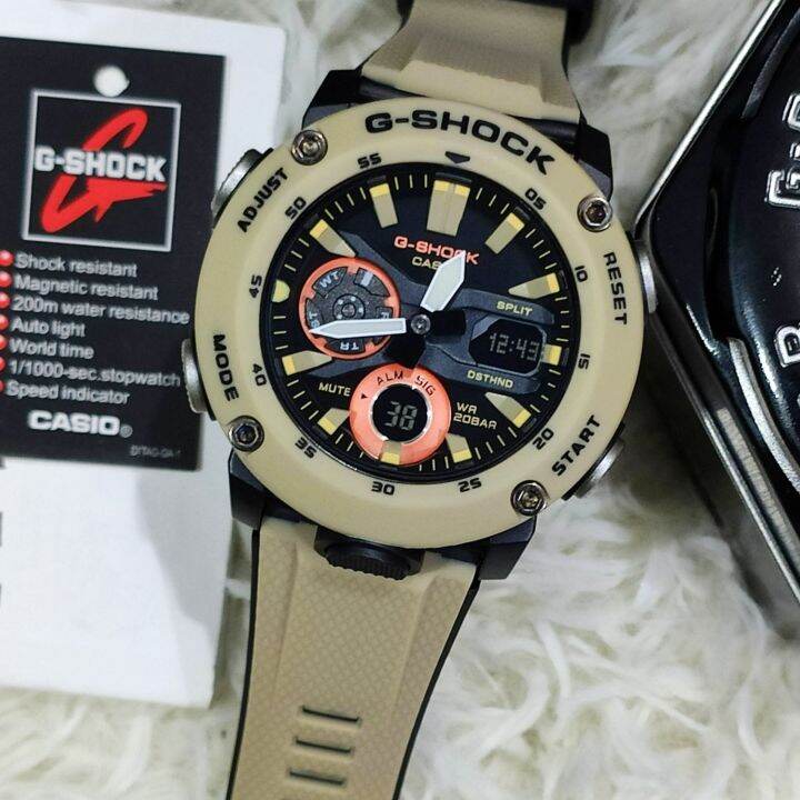 Men's Original G Shock GA-2000 | GA2000 Carbon Core Dual-Time TOUGH and ...