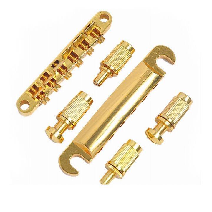 Guitar Bridge Locking Roller Tune-O-Matic TOM Bridge And Tailpiece Gold ...