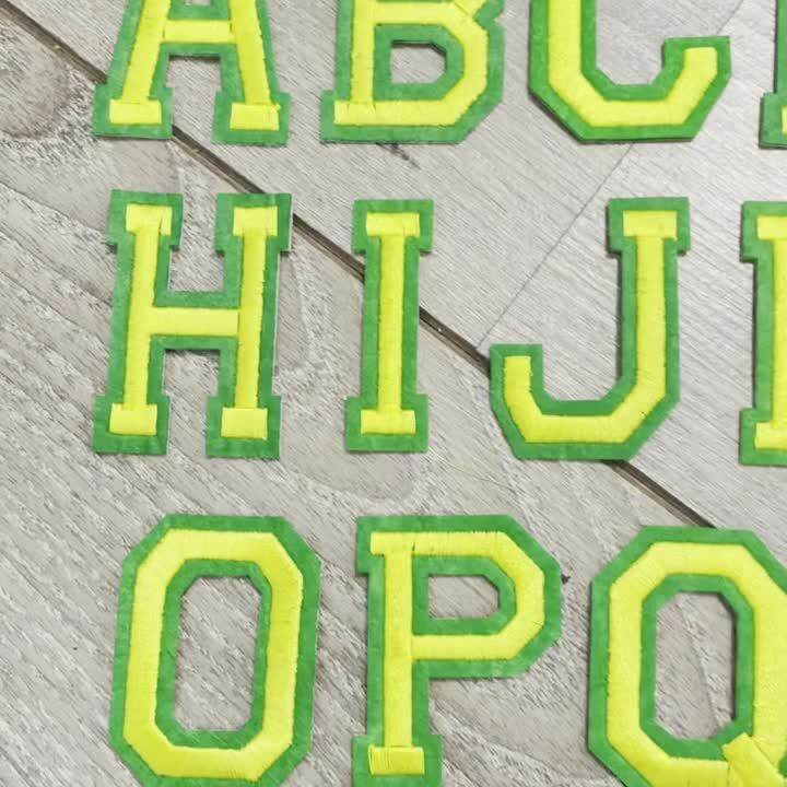 5เซนติเมตรจดหมายแพทช์ปักแพทช์เหล็กบนสำหรับเสื้อผ้าตัวอักษร ABCD EFG HIJK LMN OPQ RST UVW XYZ ...