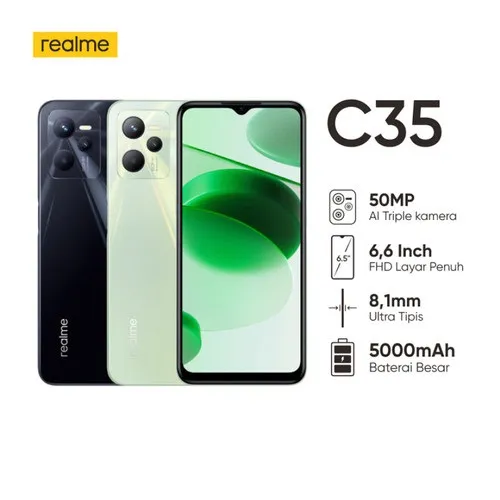 Realme C35 Ram 4 Rom 128GB | Lazada Indonesia