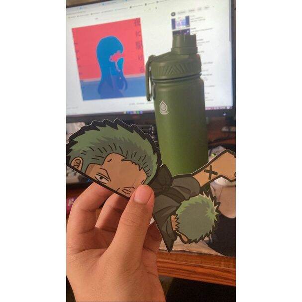 COD (SET) AQUA FLASK PEEKER STICKERS One Piece Luffy | Sanji | Zoro ...