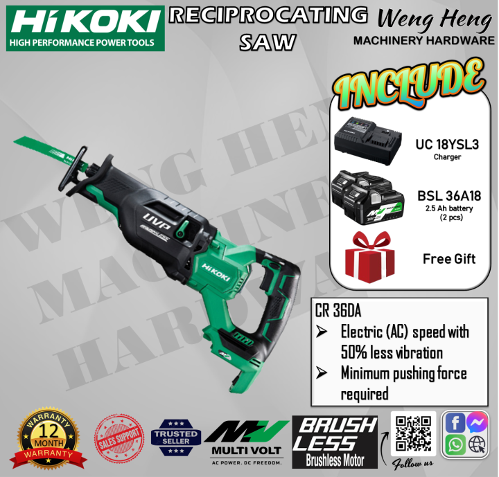 100% Genuine Hitachi/ Hikoki MULTI VOLT (36V series) Brushless Cordless ...