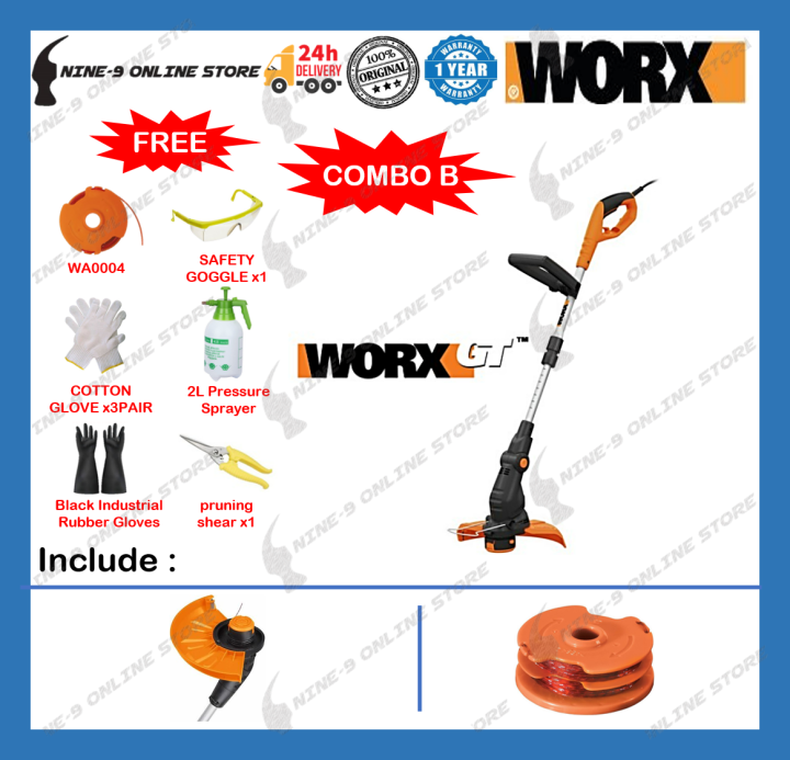 WORX WG119E 550W 30cm WORX STRING GRASS TRIMMER / EDGE CUTTER ...