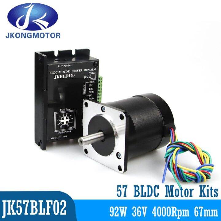 Jkongmotor 57bls02 Bldc Motor Brushless Dc Motor With Round Or Square Flange 36v 4000rpm 92w 3 ...