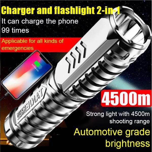 TANJE Multifunctional Rechargeable Waterproof Flashlight | Lazada PH
