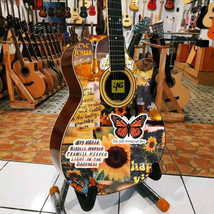 Stiker Gitar Akustik Keren 9/ Sticker Gitar Aesthetic / Stiker Gitar ...