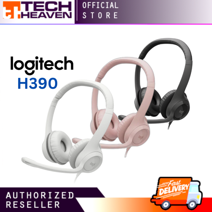 LOGITECH HEADSET H390/NOISE CANCELLING/USB (BLACK) | Lazada PH