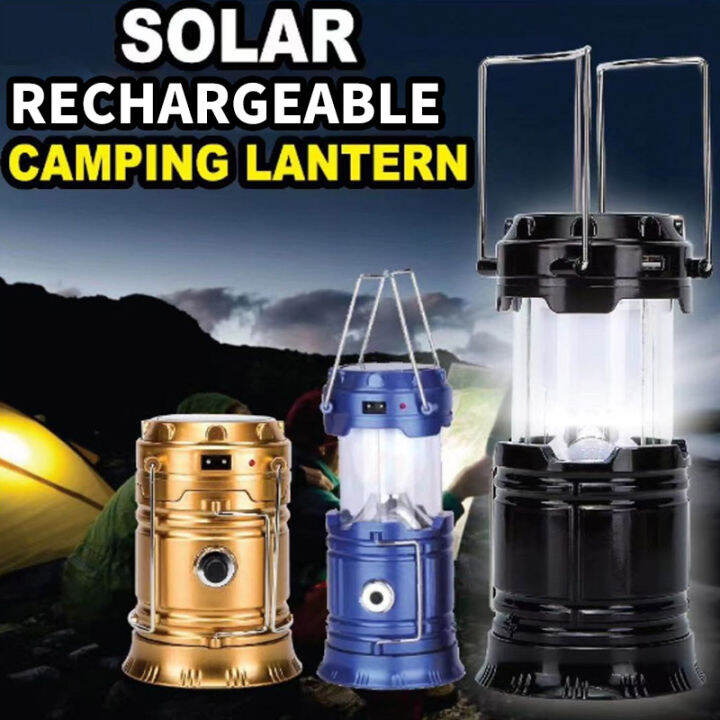Solar Camping Lantern Rechargeable Field Camping Emergency Lights 5800 ...