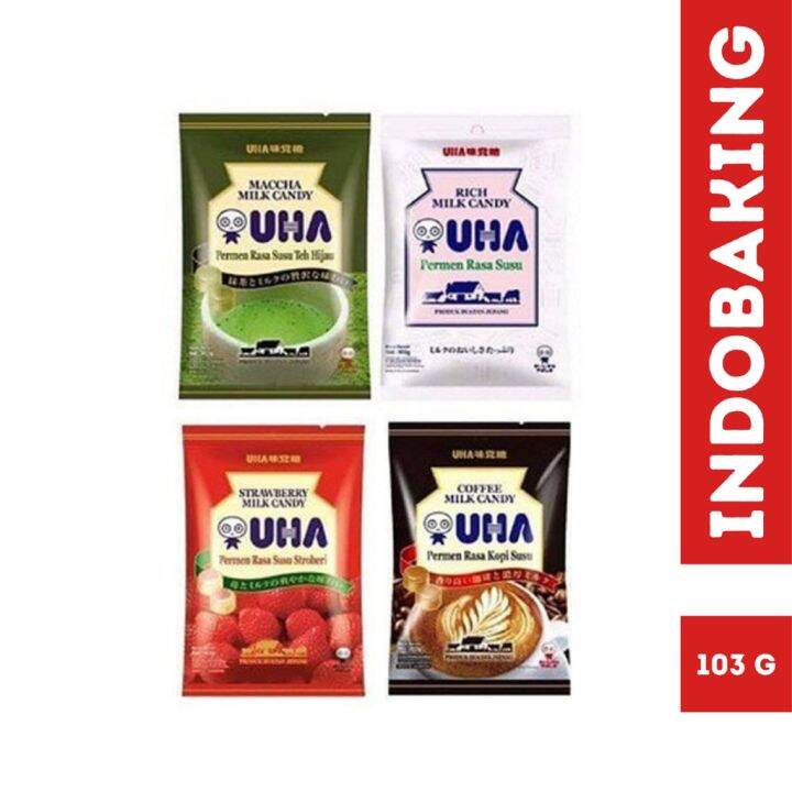 Permen UHA Milk Candy Jepang Original Strawberry Matcha Coffee 103g | Lazada Indonesia