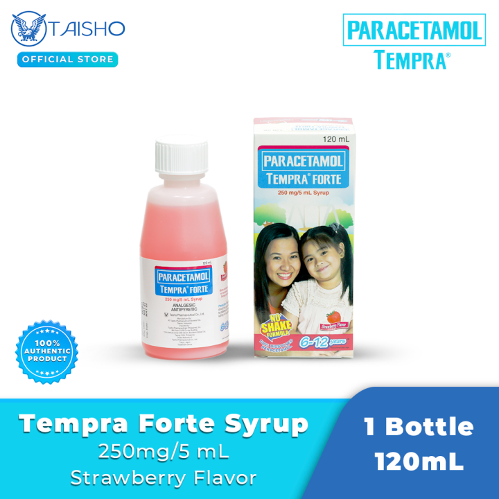 Tempra Forte 250mg/5ml SYRUP STRAWBERRY 120ml 1's | Lazada PH