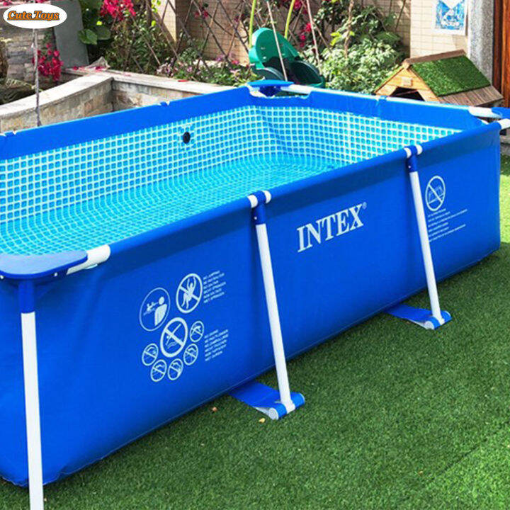 Rectangular Frame Above Ground Pool Corrosion & Puncture Resistant ...