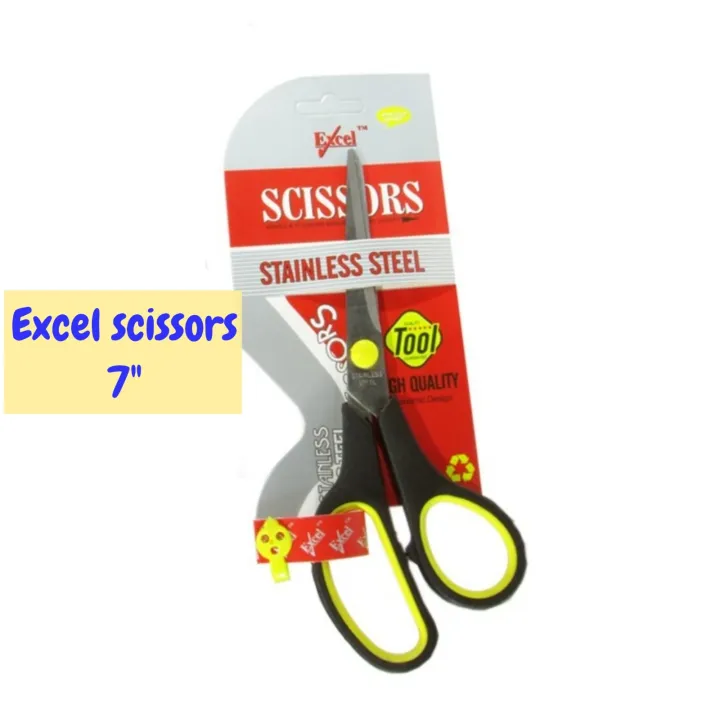 Excel Scissors / Gunting 7" Stainless Steel / Ergonomic Handles | Lazada PH