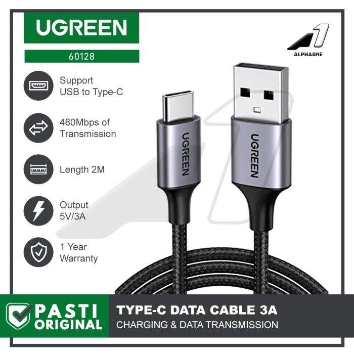 UGREEN Kabel Data USB Type C Charger Fast Charging Android 3A 60128 | Lazada Indonesia