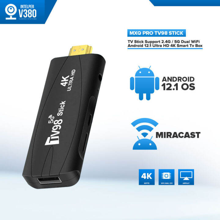 Intelper MXQ Pro TV98 Stick TV Stick Support 2.4G / 5G Dual WiFi ...