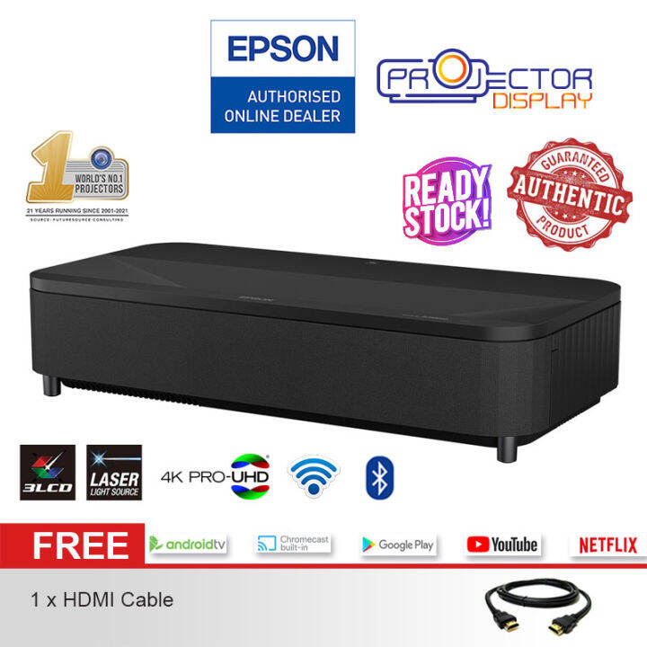 Epson EpiqVision EH-LS800B 4K PRO-UHD1 Super Ultra Short Throw Smart ...