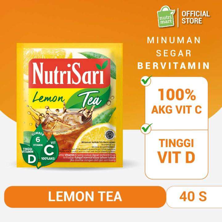 NutriSari Lemon Tea 40 Sachet - Minuman Buah Vitamin C & Vitamin D ...
