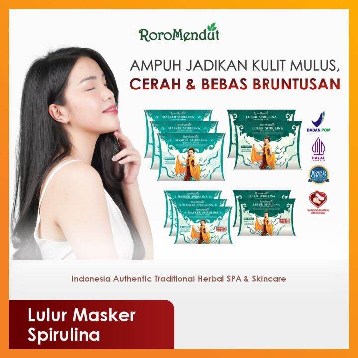 RORO MENDUT Paket Lulur dan Masker Spirulina (2 Lulur dan 3 Masker ...