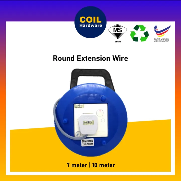 COIL SIRIM APPROVED Round Extension Wire Box Trailing Adapter (7m/10m ...