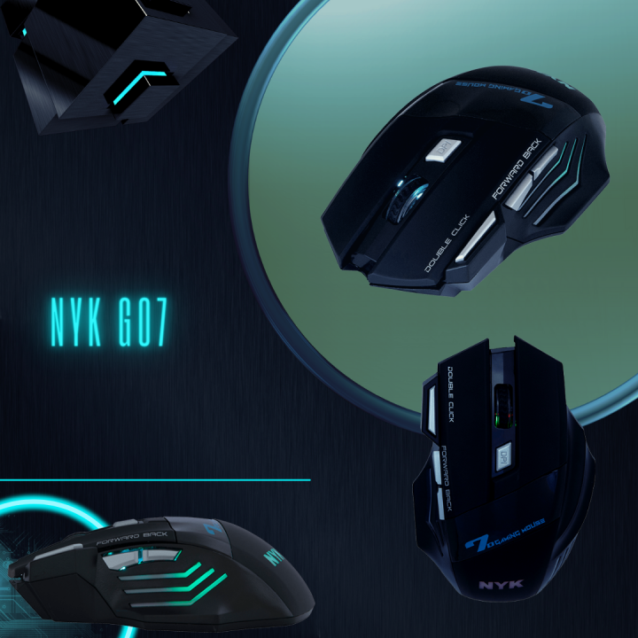 NYK G07 Mouse Gaming Macro Kabel PC Lampu LED Intensitas Tinggi 4LVL ...