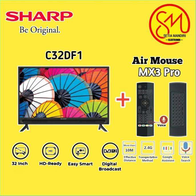 Discount SHARP C32DF1i Smart TV LED 32 Inch HD 2K HDR Digital DVB-T2 2T-C32DF1i /ANTENA TV ...