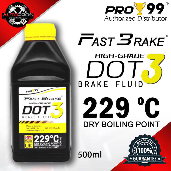 PRO 99 Fast Brake High grade DOT 3 Brake Fluid 500ml | Lazada PH