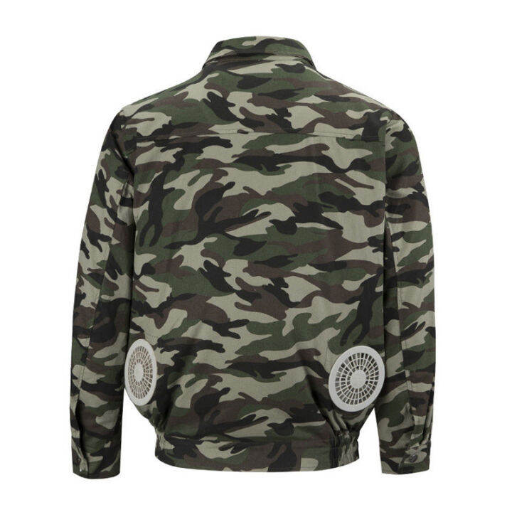 Dual cooling fan jacket men and women summer outdoor workwear hiking ...