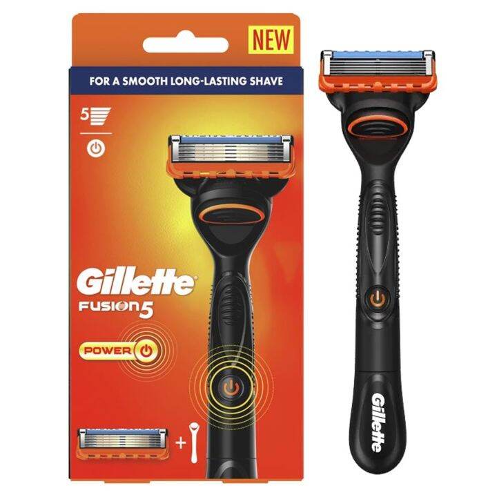 Gillette Fusion 5 Power Razor Each มีดโกนระบบสั่นรุ่นพิเศษ 5 ใบมีด ...