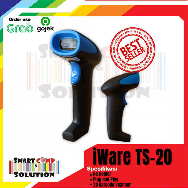 Scanner Barcode USB Wired 2D Iware TS-20 / TS20 / TS 20 QRcode Reader | Lazada Indonesia