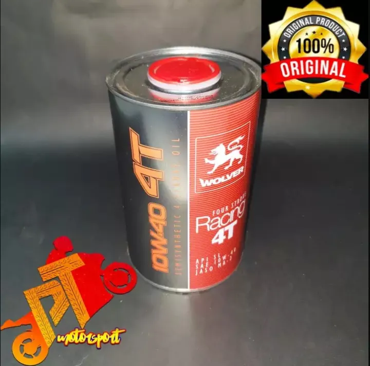 Motorcycle Engine Oil Wolver 4T Racing Oil 10W-40 For Rs150 Y15 | Lazada