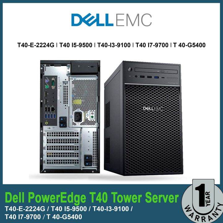 Tower Type Server T40 Dell PowerEdge Tower Server T40-E-2224G ┃ T40 I5 ...
