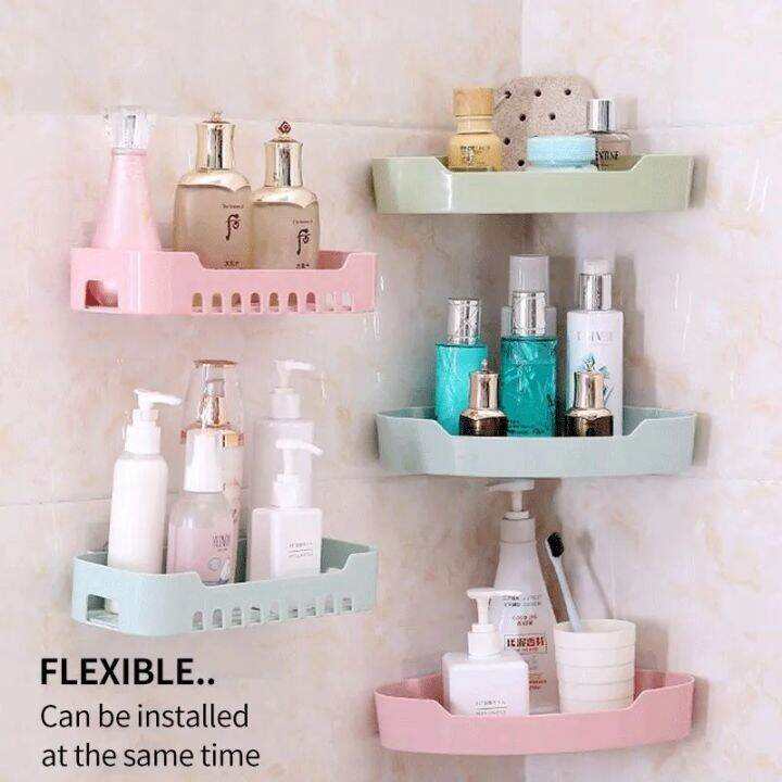 Rectangle And Triangle Storage Shelf Shower No Drilling for Bathroom ...