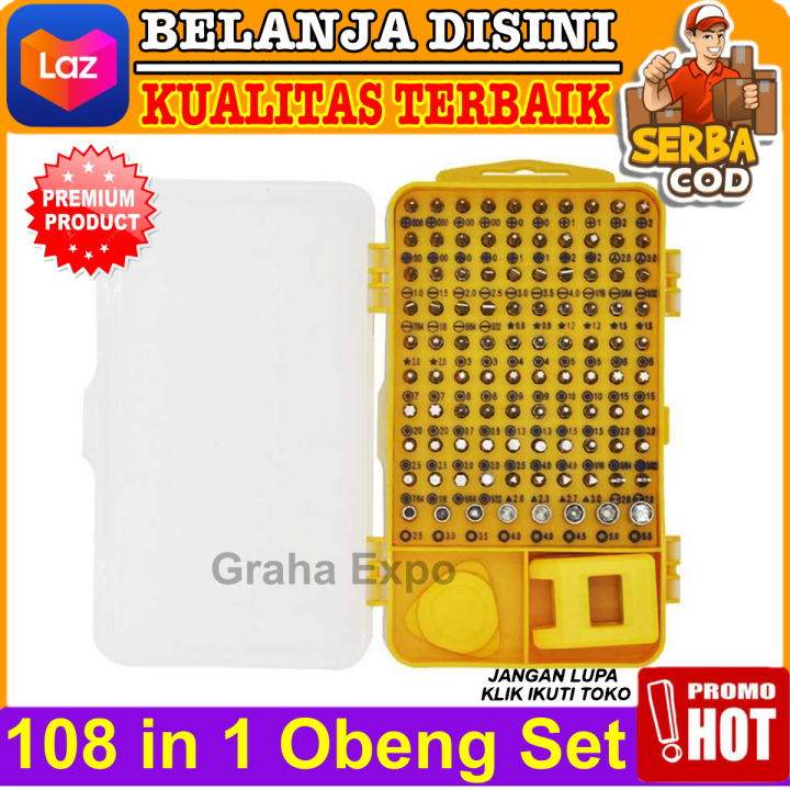 Vastar Obeng Set Reparasi Elektronik 108 in 1 Magnet Screwdriver Set ...